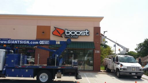 Boost Mobile in Dallas - Giant Sign Company