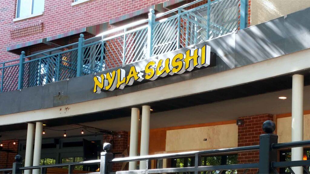 Nyla Sushi Restaurant in Addison - Giant Sign Company