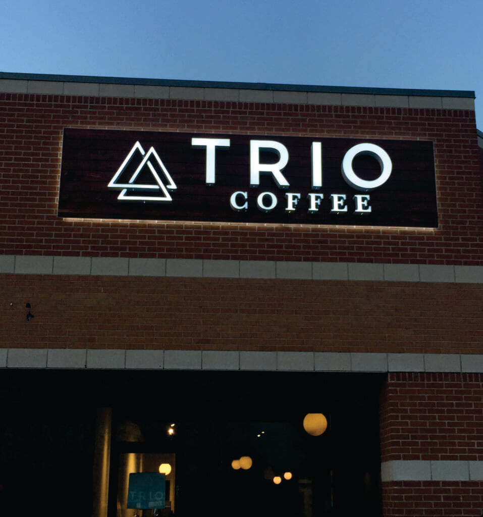 Trio Craft Coffee in Flower Mound - Giant Sign Company