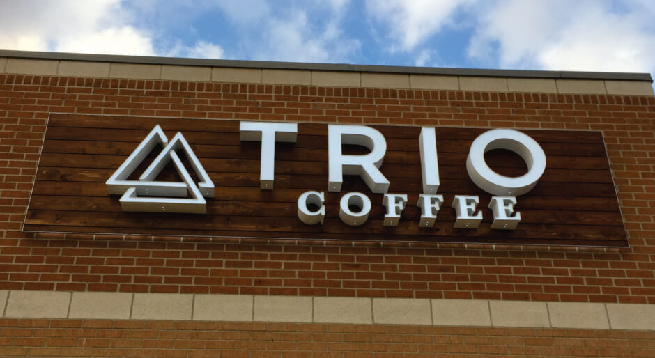 Trio Craft Coffee in Flower Mound - Giant Sign Company
