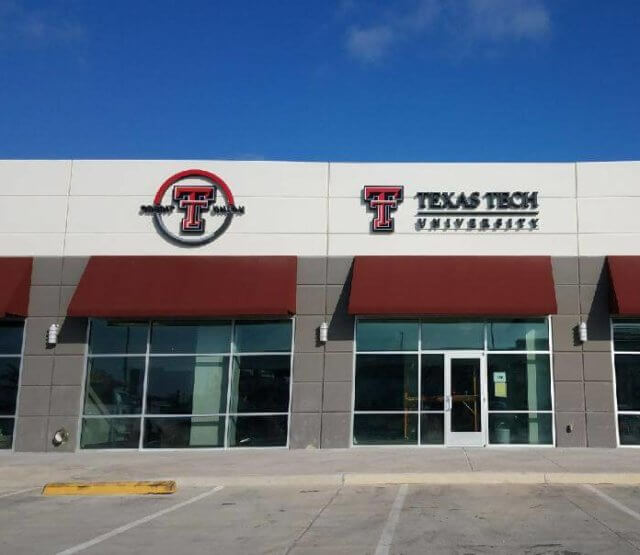 Texas Tech University & Texas Tech Credit Union in Irving - Giant Sign ...